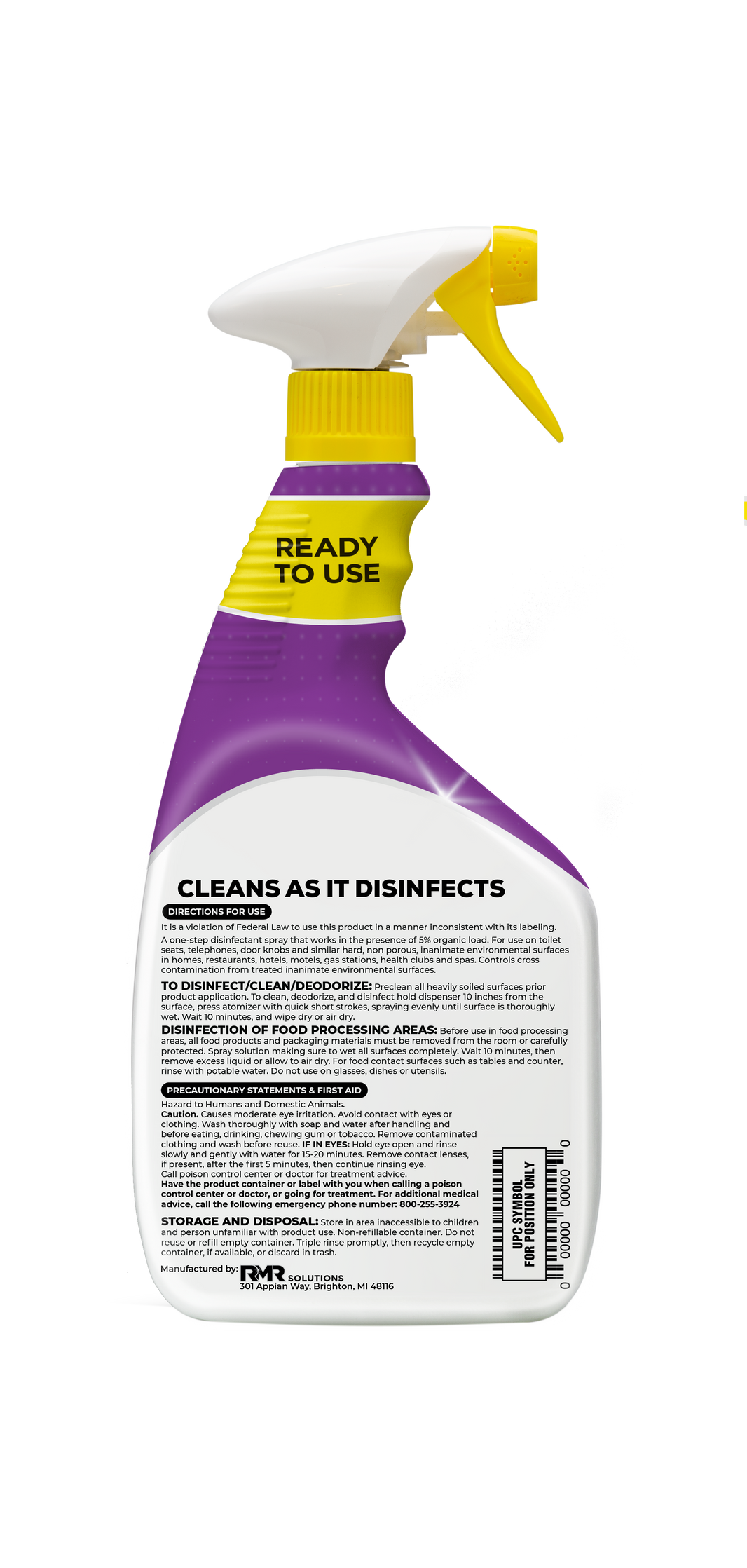 RMR-141 RTU Disinfectant | Kills 99.9% of Household Bacteria & Viruses ...