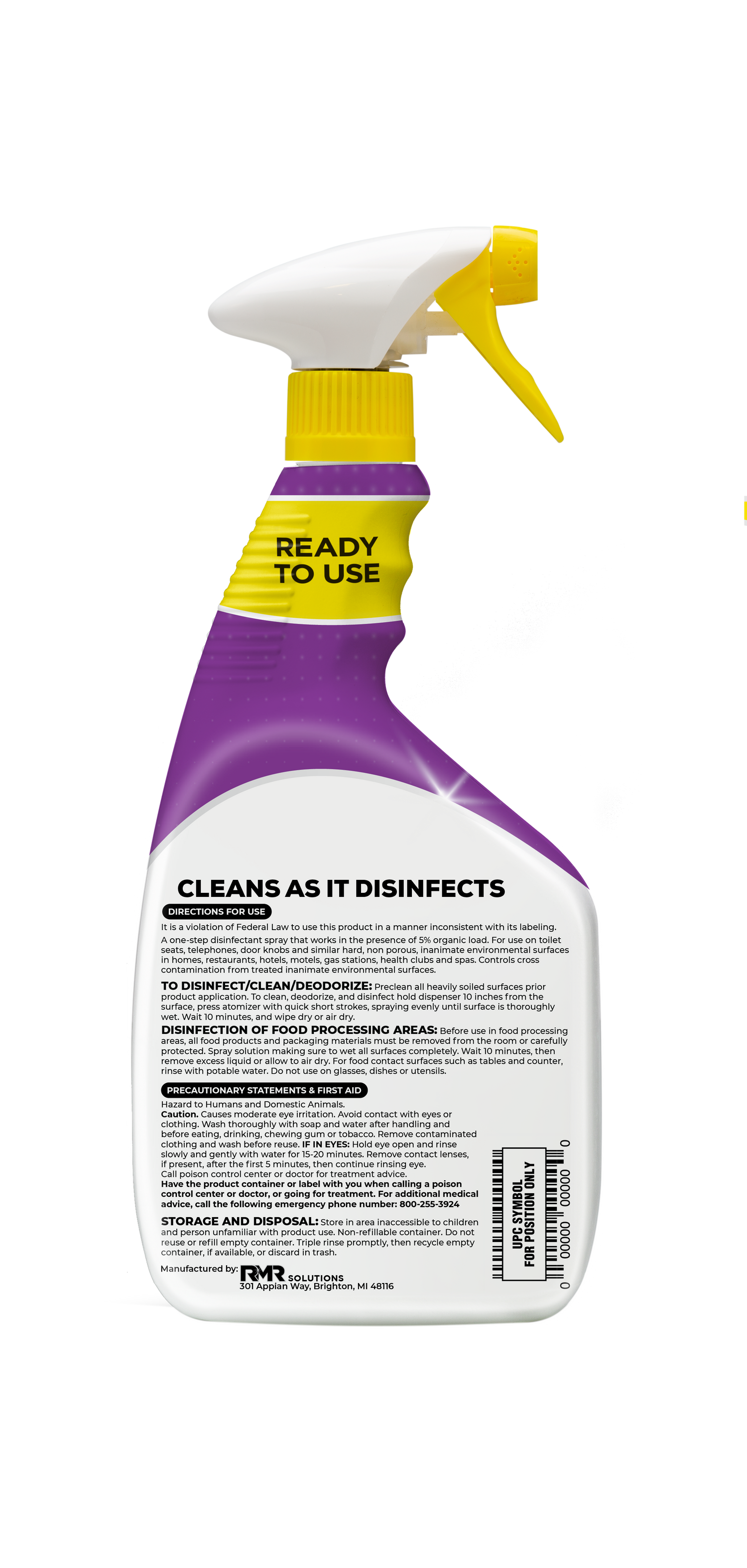 RMR-141 RTU Disinfectant | Kills 99.9% of Household Bacteria & Viruses ...