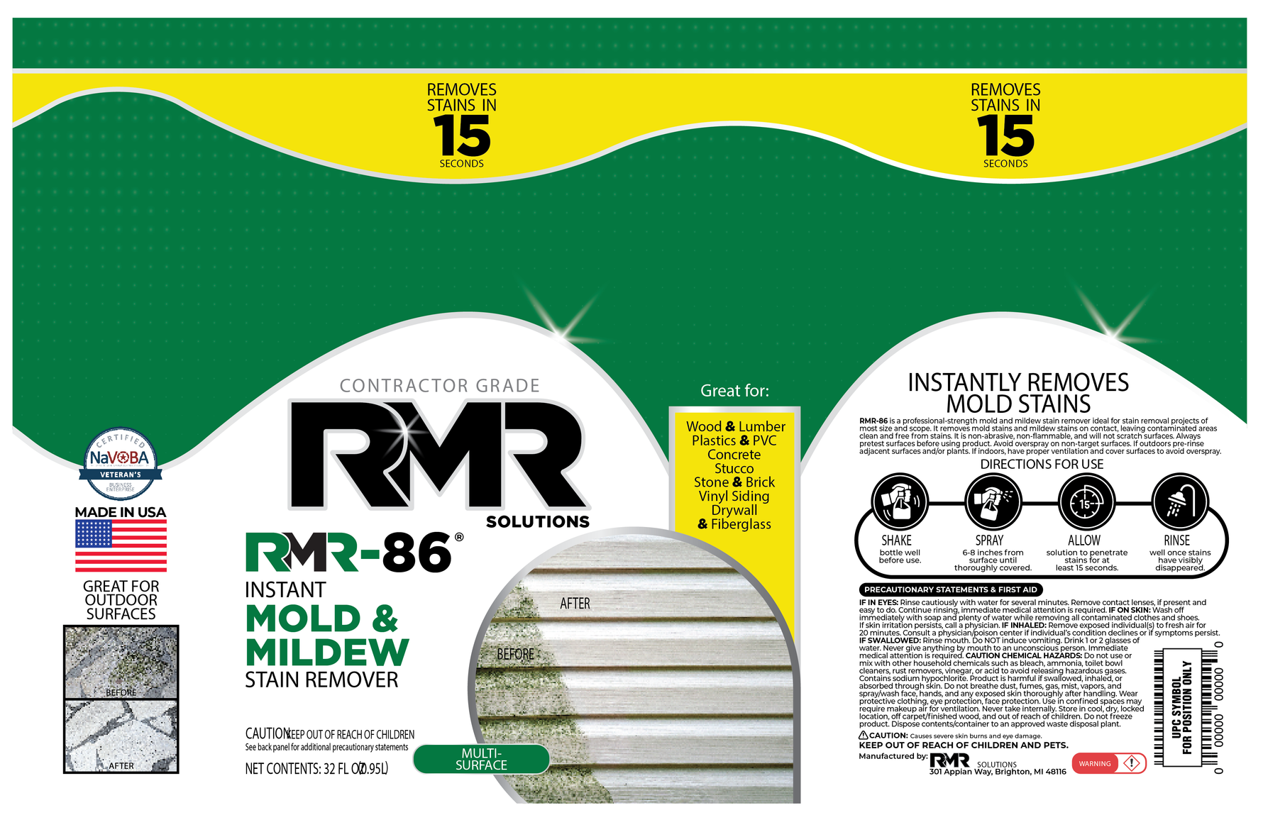 RMR-86® Instant Mold & Mildew Stain Remover | Remove & Prevent Stains ...