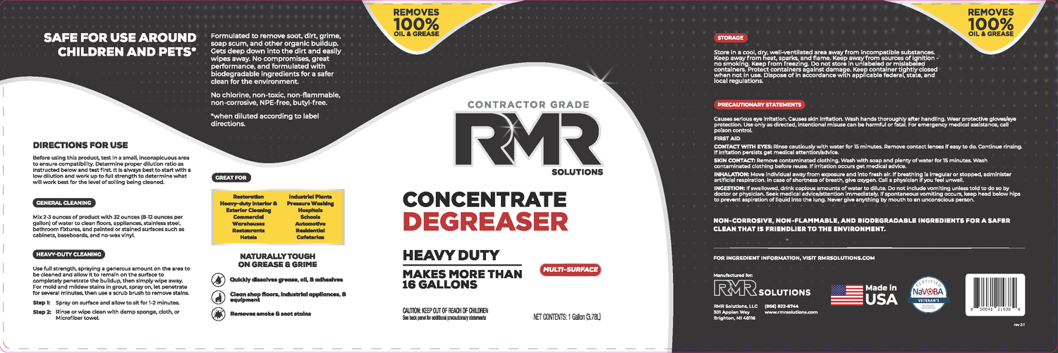 RMR PRO Degreaser & Cleaner Concentrate – RMR Solutions, LLC