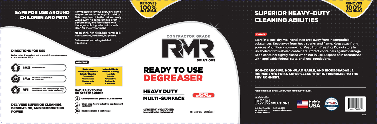 RMR PRO RTU Degreaser & Cleaner – RMR Solutions, LLC