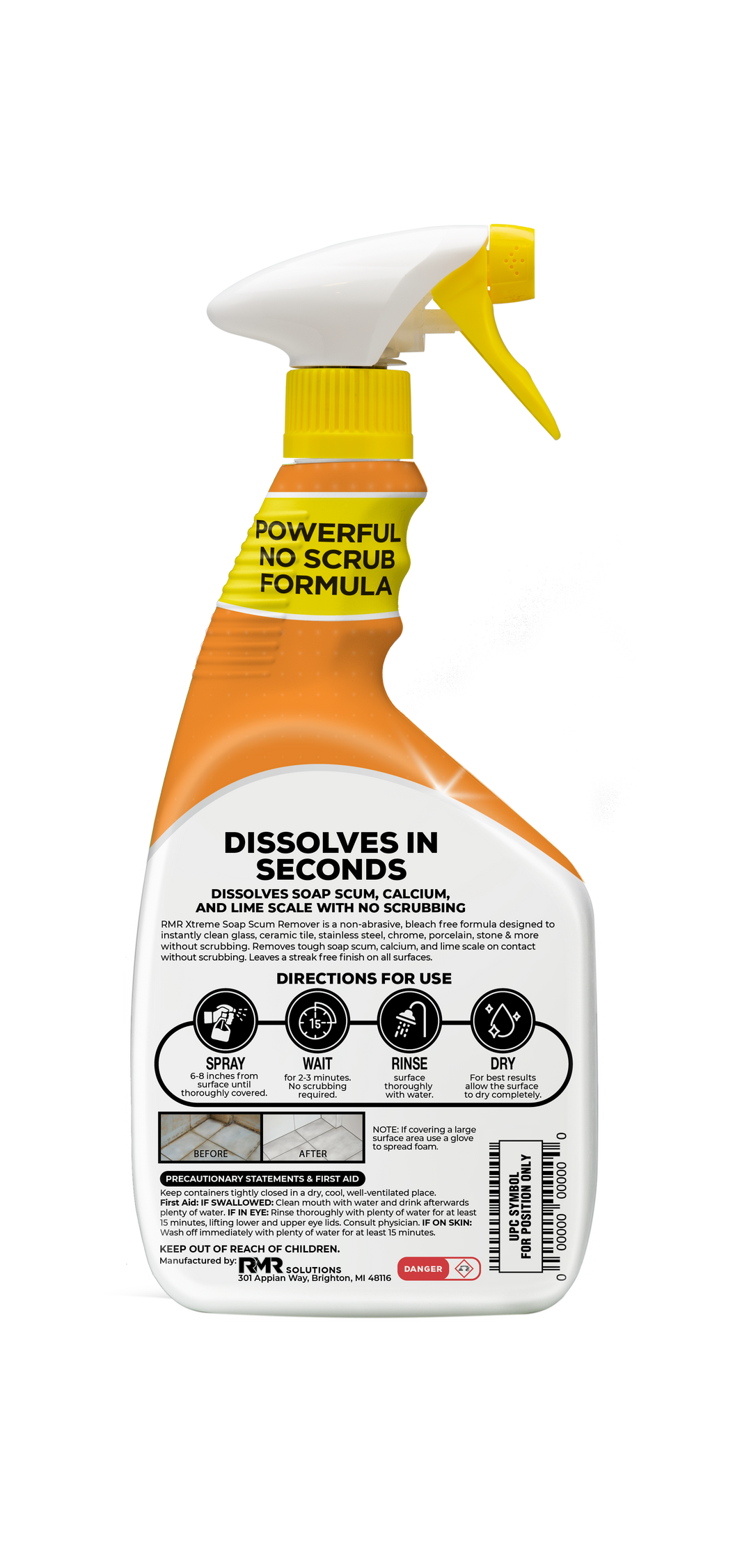 Rmr Xtreme Soap Scum Remover Fast Acting No Scrub Bathroom Cleaner